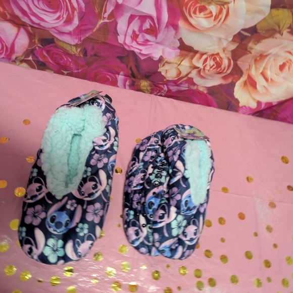 Disney | Intimates & Sleepwear | Disney Blue And Pink Kids Slippers ...